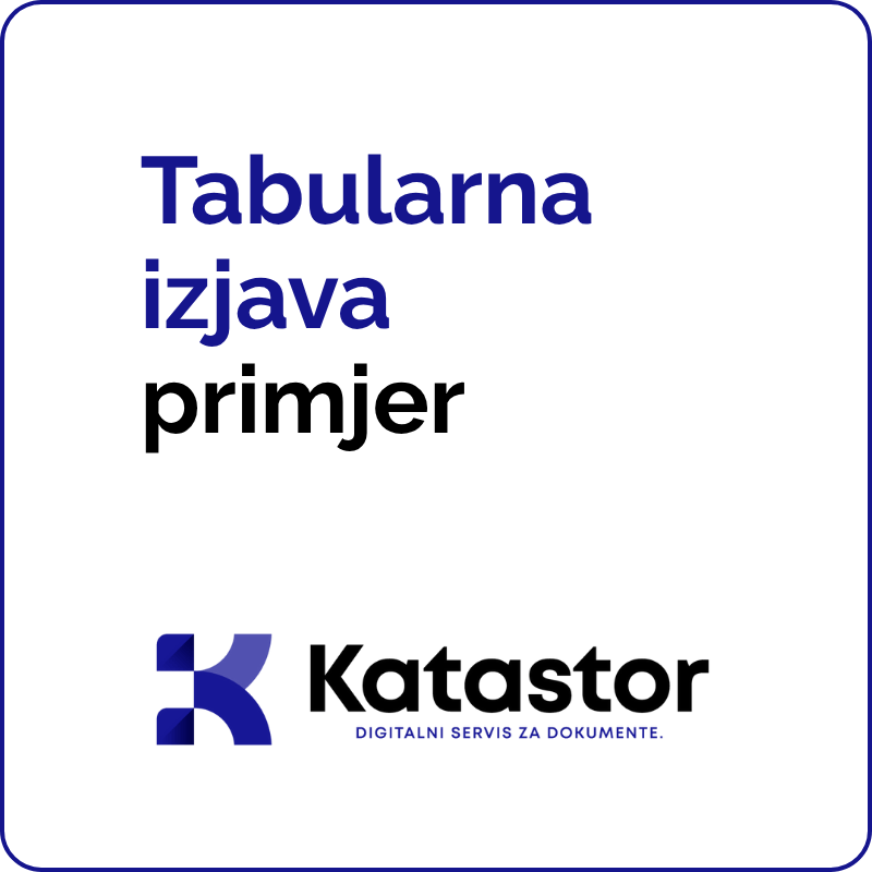 Tabularna izjava - primjer za preuzmanje - Katastor.hr