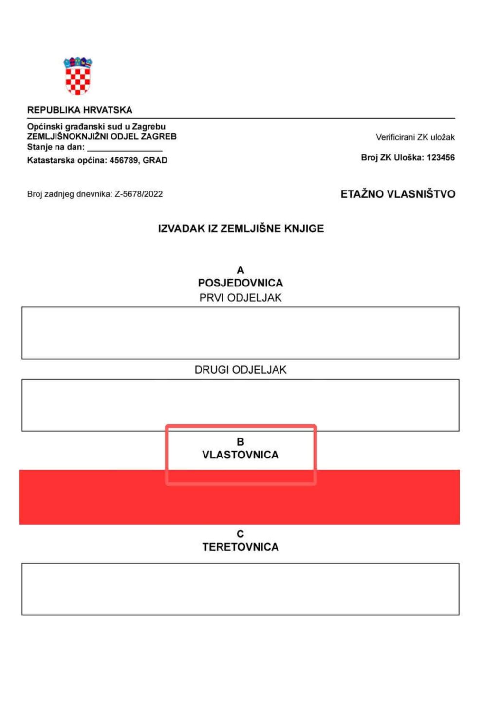 ZK izvadak online - Zatražite ovdje - Katastor®